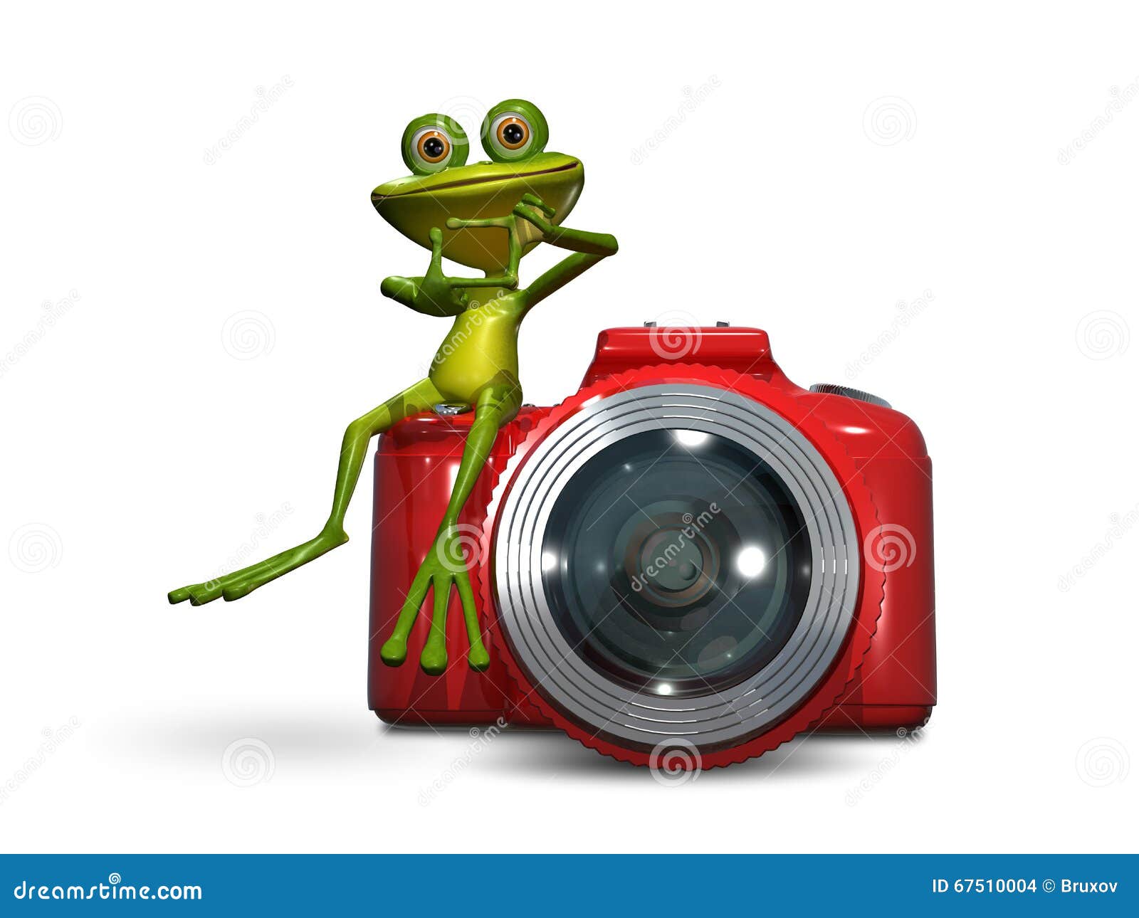 Frog On Camera Stock Photography | CartoonDealer.com #67510004
