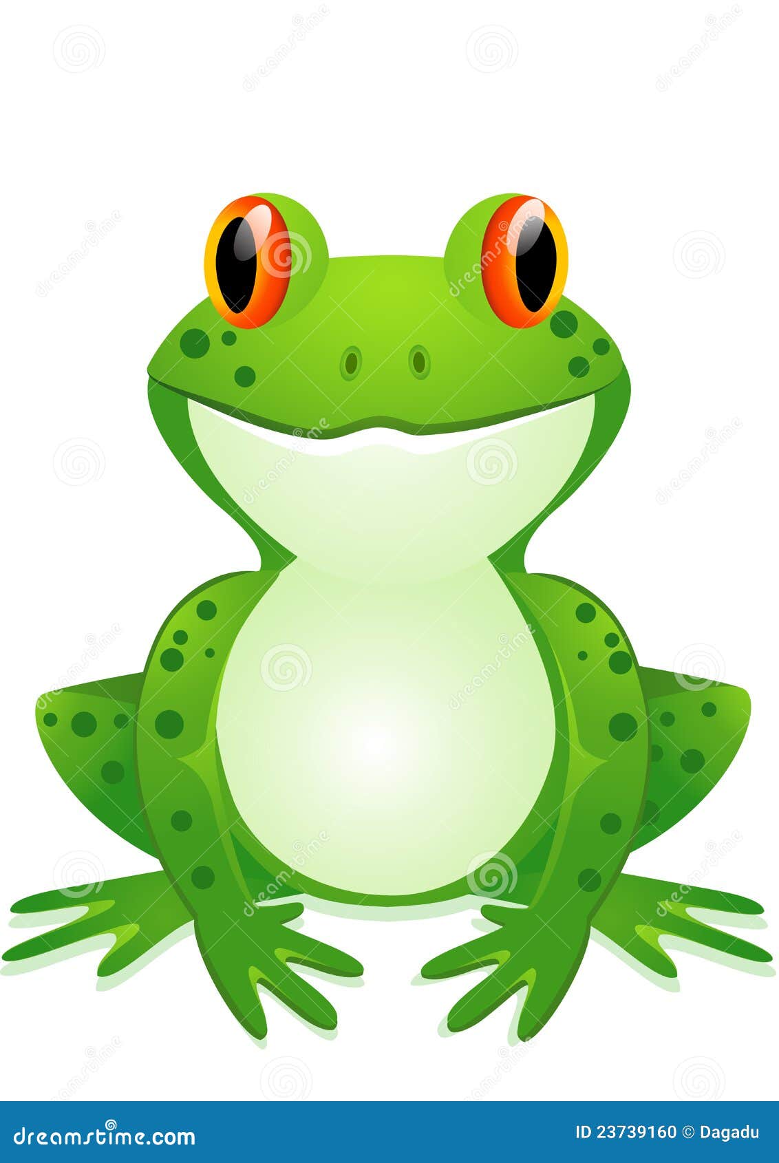 Frog cartoon stock vector. Illustration of looking, forest - 23739160