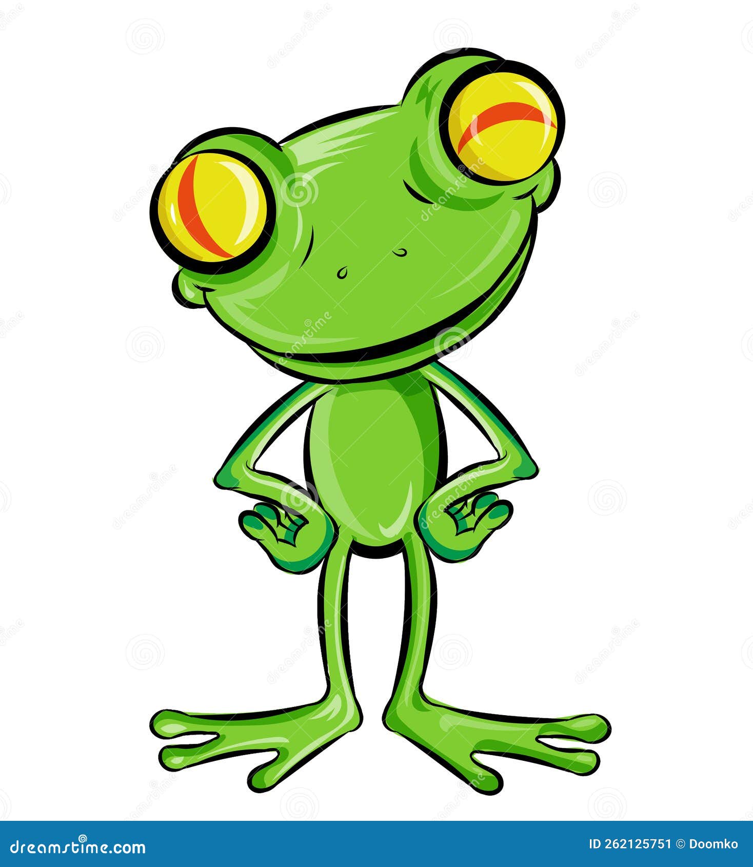 Frog Cartoon Character . Isolated on White Stock Vector - Illustration ...