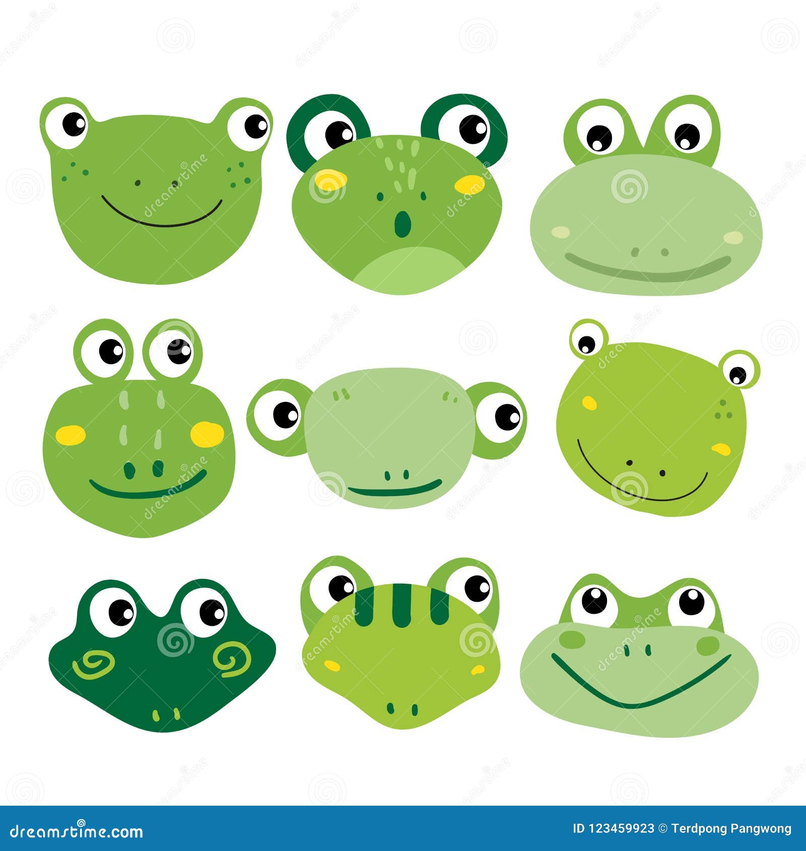 Frog Character Vector Design Stock Vector - Illustration of sitting ...