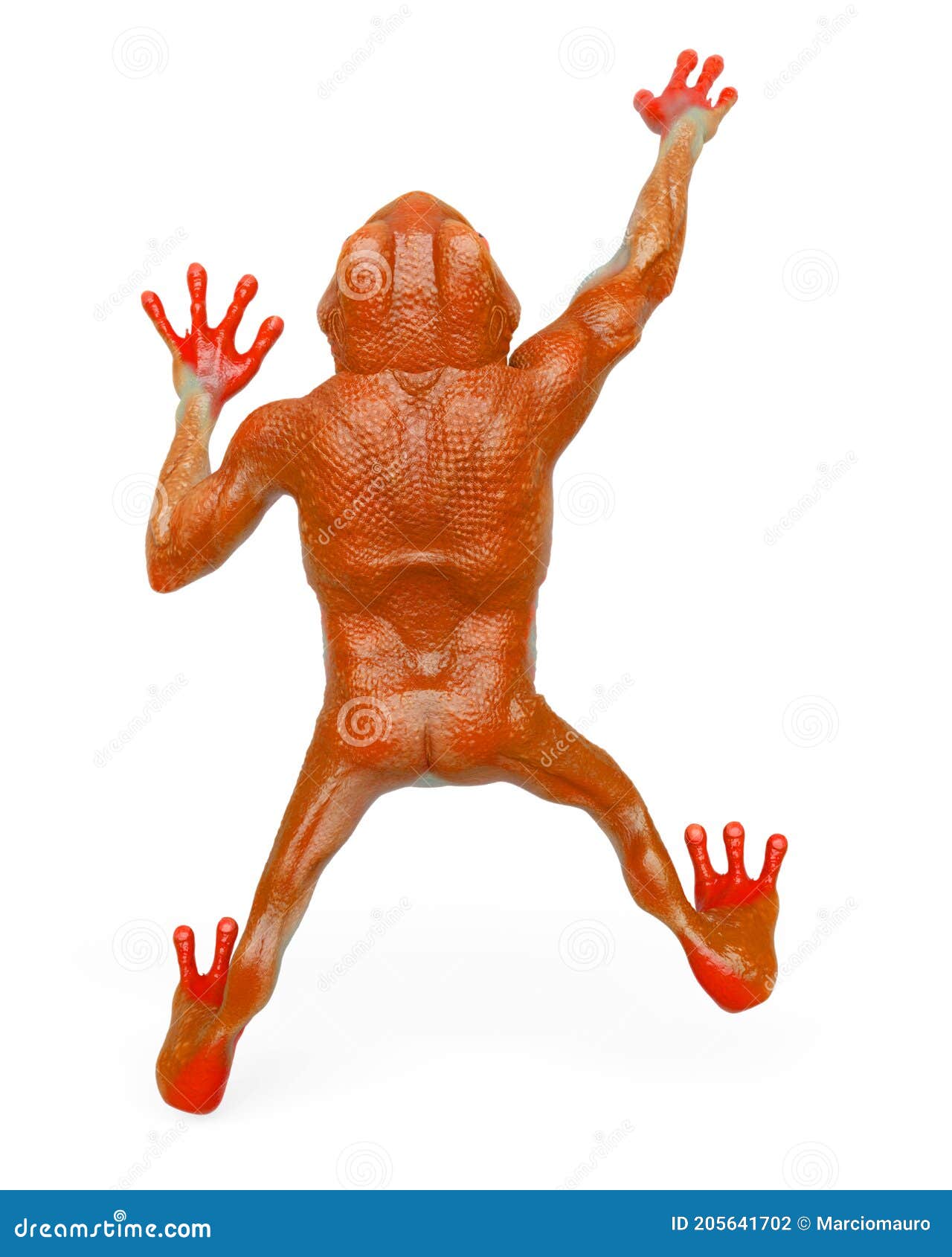 Frog is Climbing in Rear View Stock Illustration - Illustration of ...