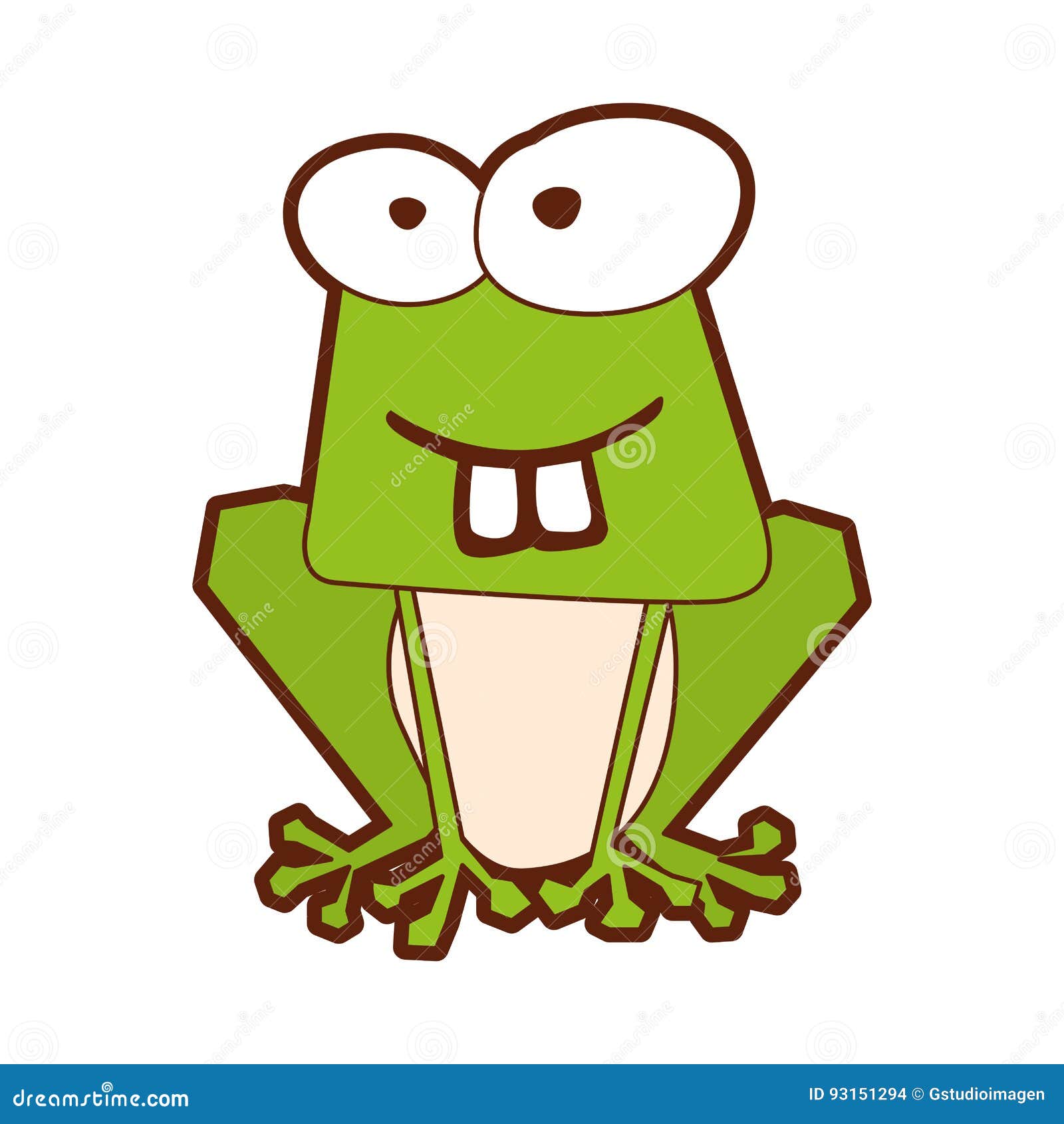Frog comic character icon stock vector. Illustration of frog - 93151294