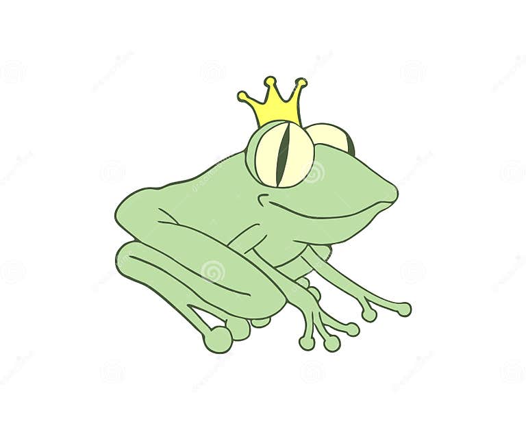 Frog with crown draw stock vector. Illustration of wild - 162331610