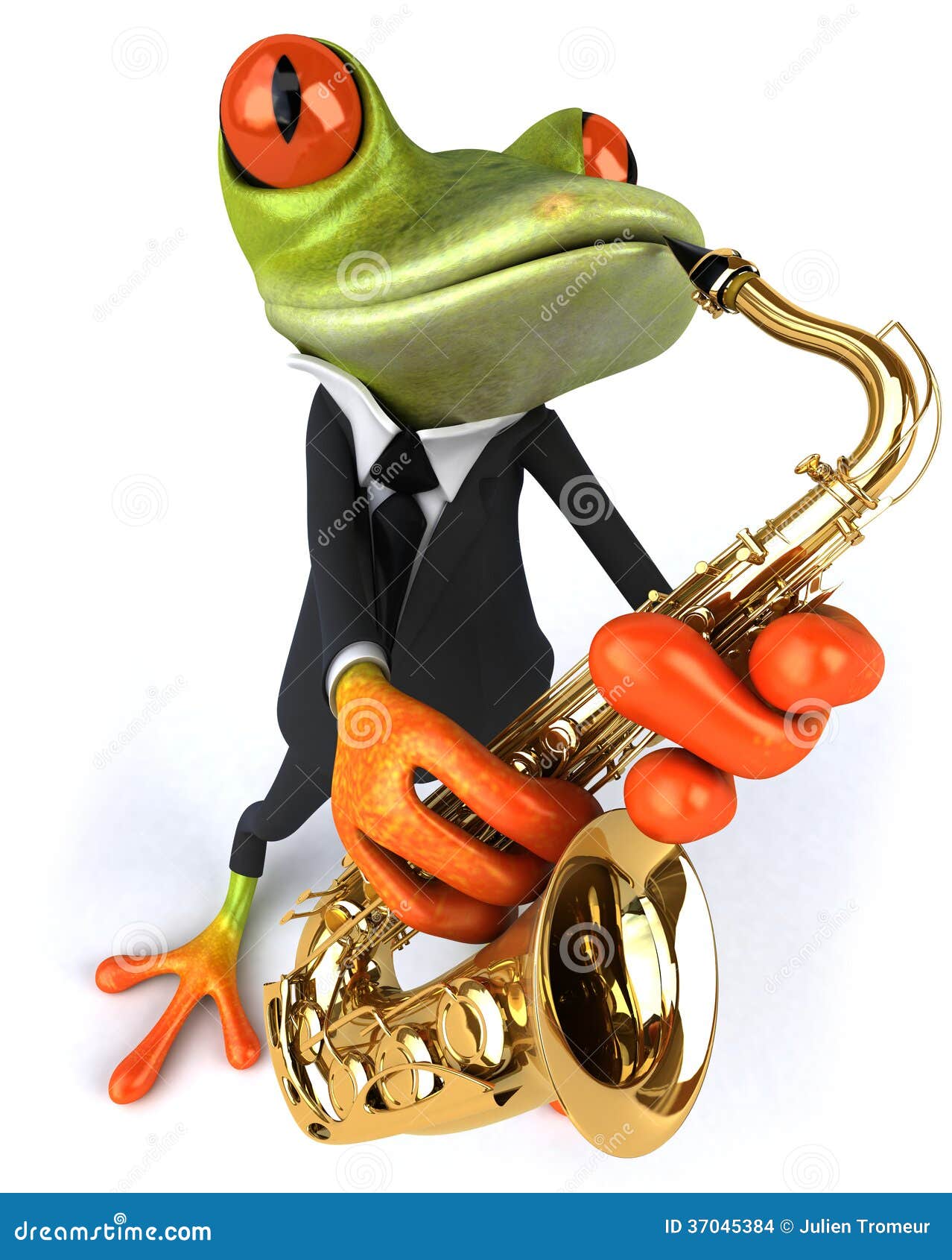 Frog stock illustration. Illustration of jazz, frog, aqua - 37045384