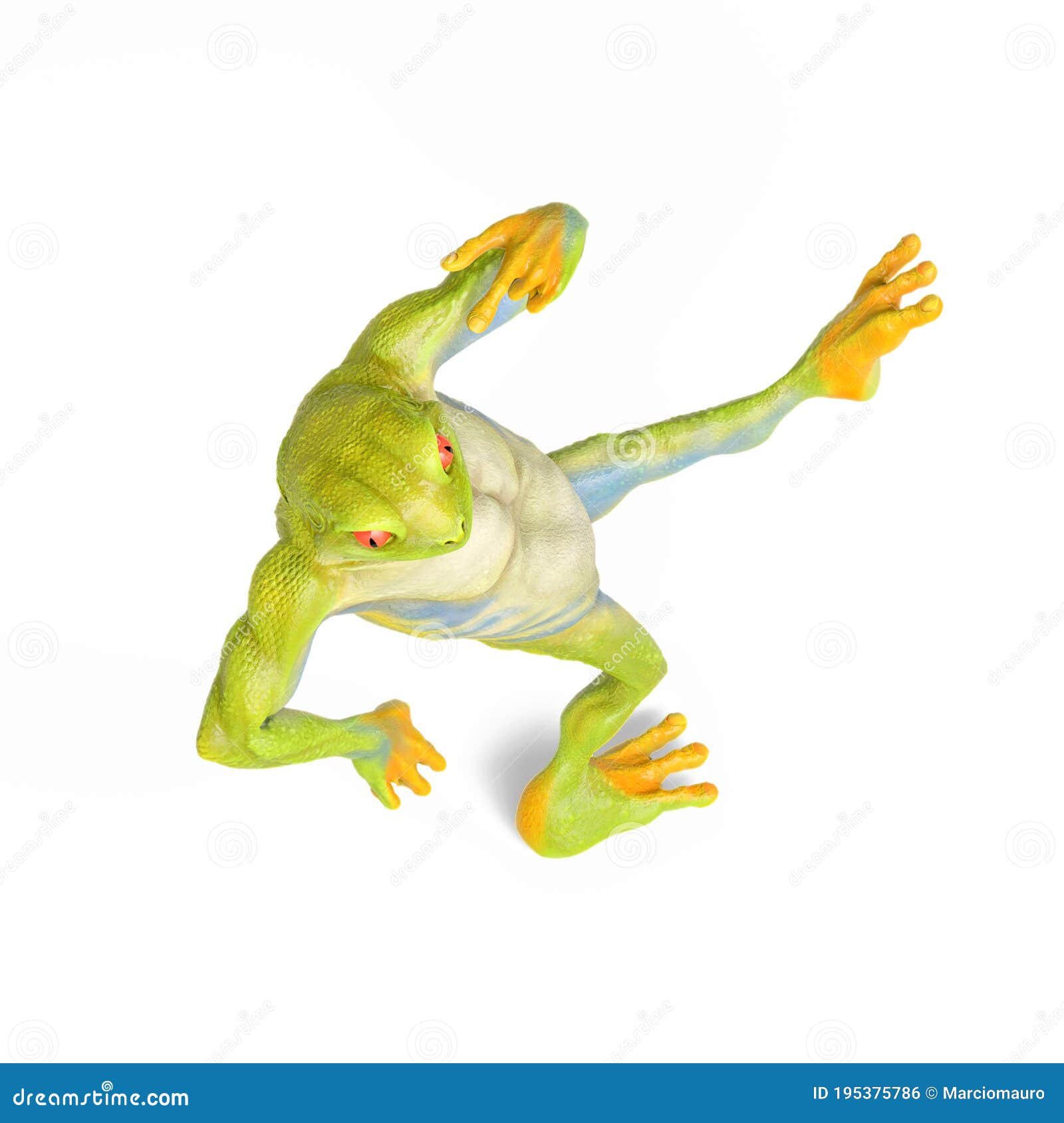 Frog is Dancing in Isometric View Stock Illustration - Illustration of ...