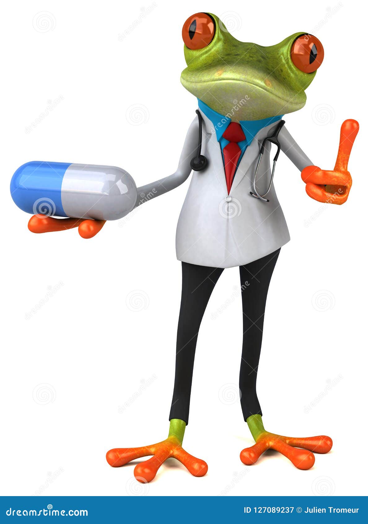Frog Doctor - 3D Illustration Stock Illustration - Illustration of drug ...