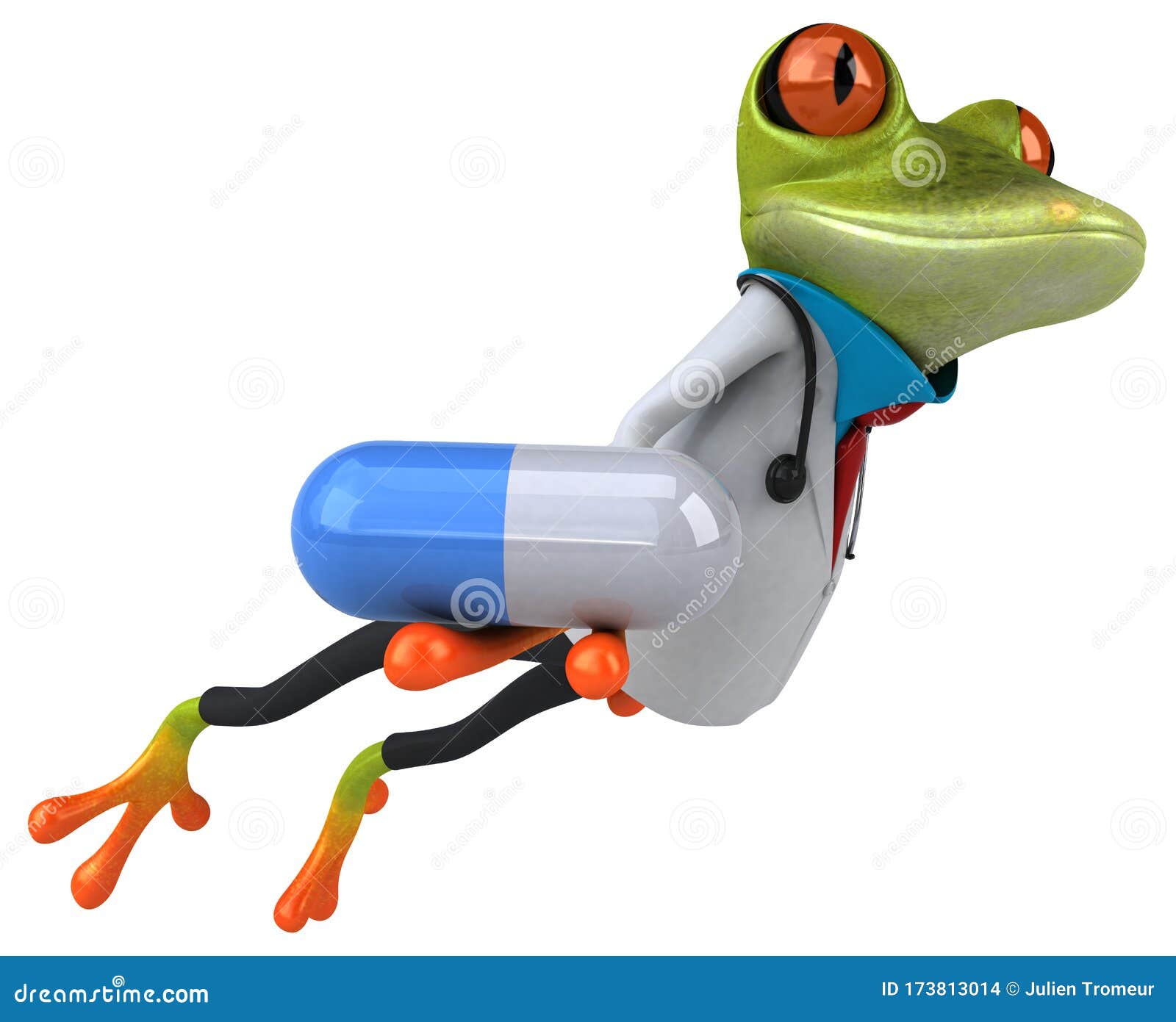 Frog Doctor - 3D Illustration Stock Illustration - Illustration of ...
