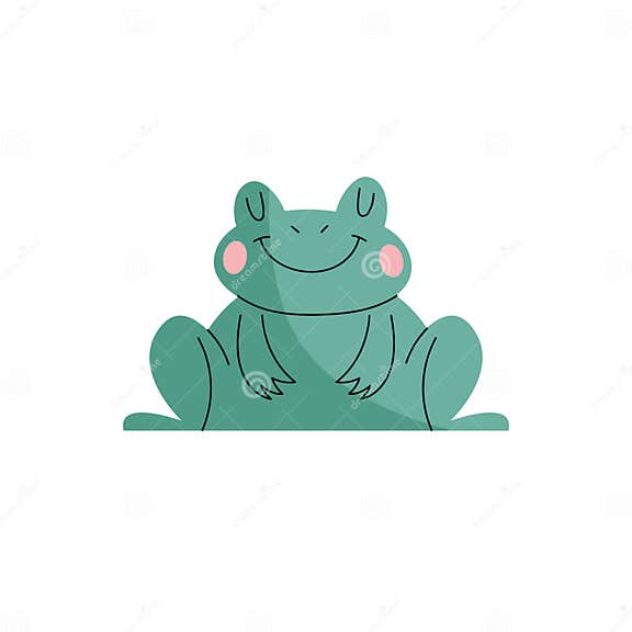 Frog doodle illustration stock illustration. Illustration of happy ...