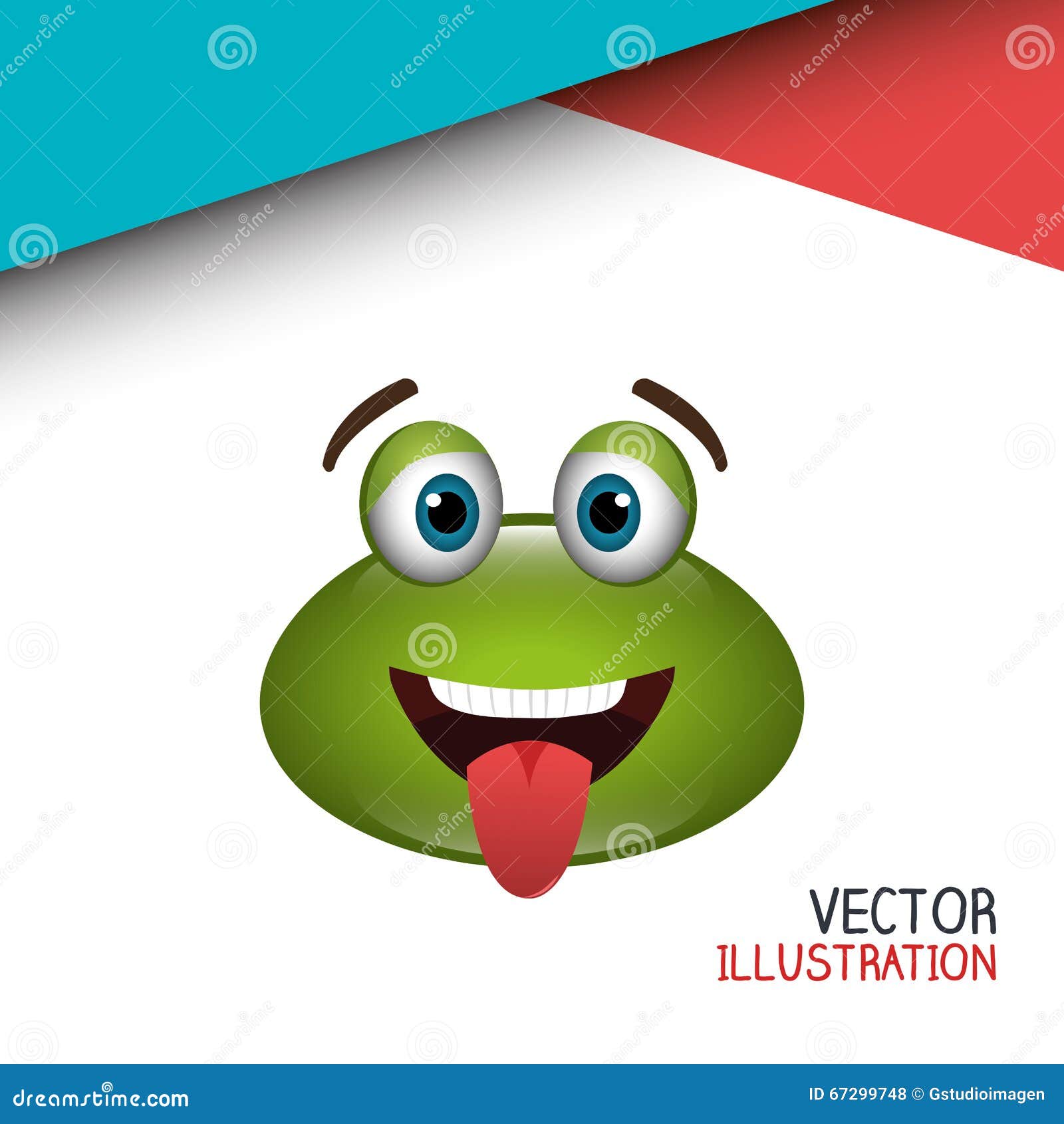 Frog emoticon design stock illustration. Illustration of smiley - 67299748