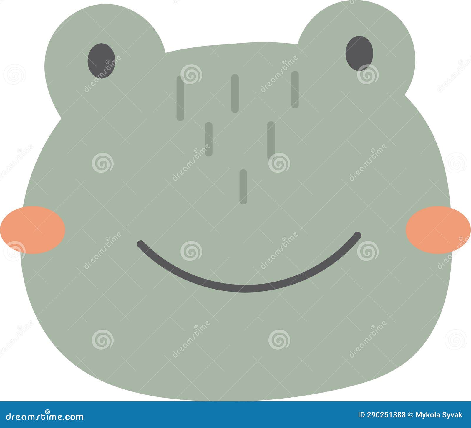 Frog Face Cartoon stock illustration. Illustration of cartoon - 290251388