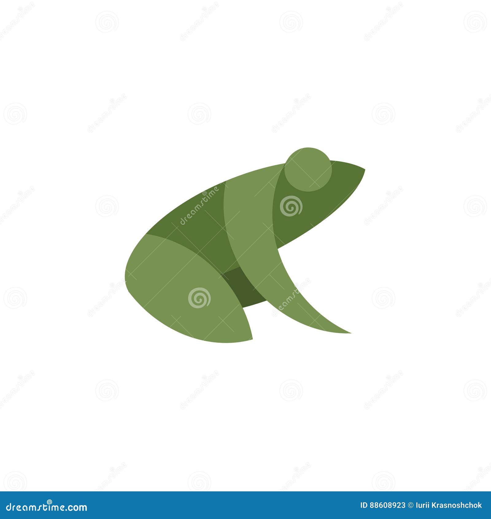 Frog Flat Illustration Sign Mark Vector Trend Stock Vector ...