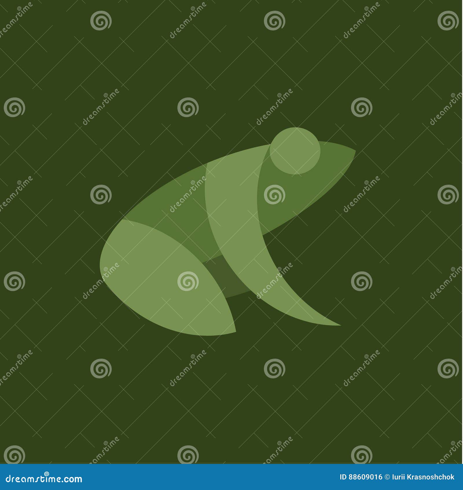 Frog Flat Illustration Sign Mark Vector Trend Stock Vector ...