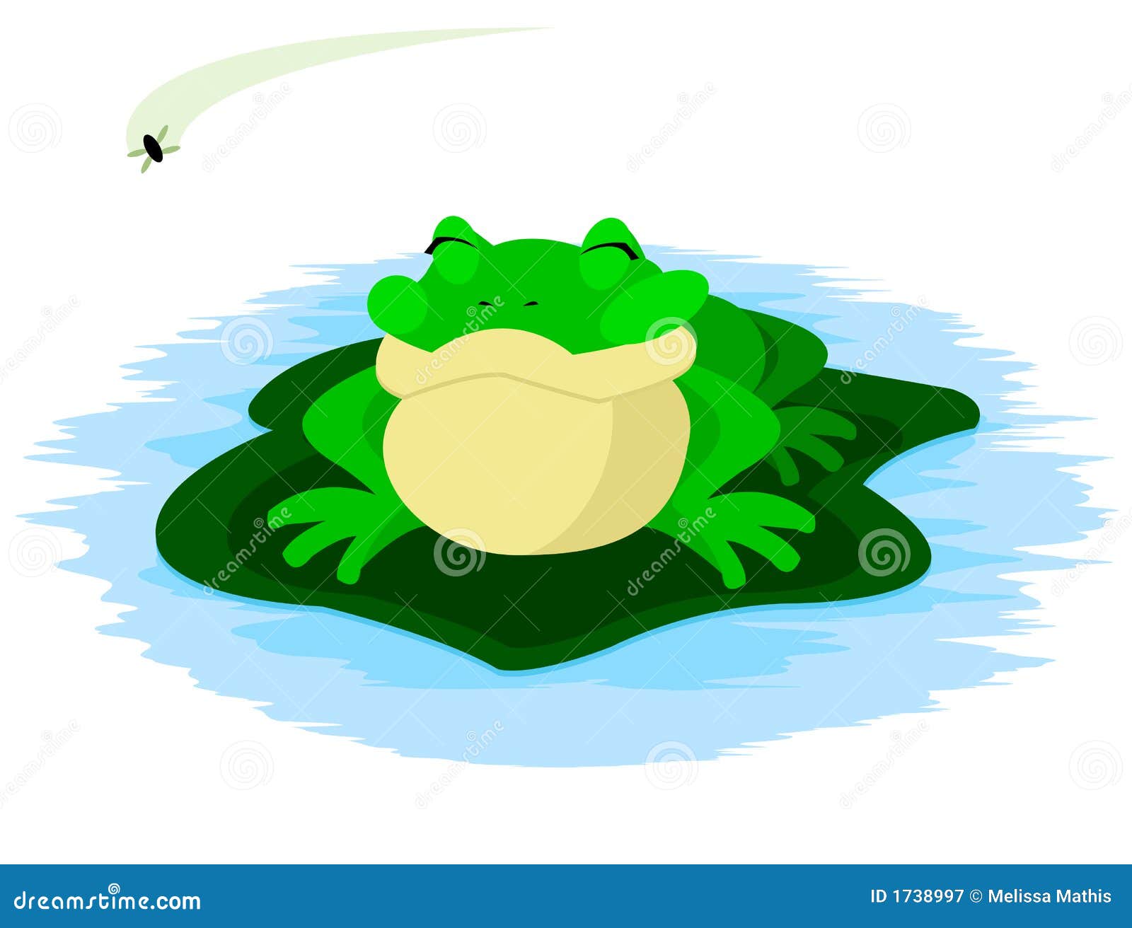 Frog and Fly stock vector. Illustration of smiling, buzz - 1738997