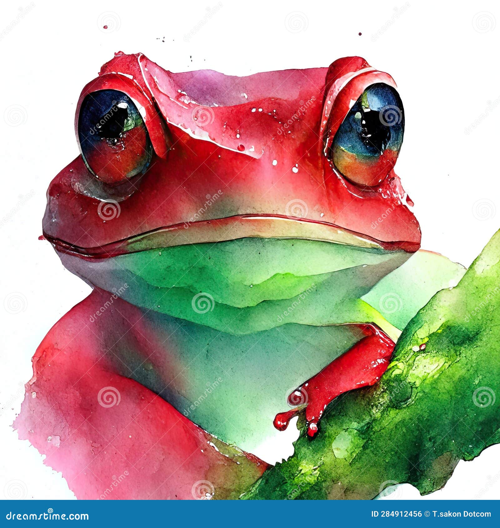 Frog in the Forest. 3d Rendering. Computer Digital Drawing Stock ...