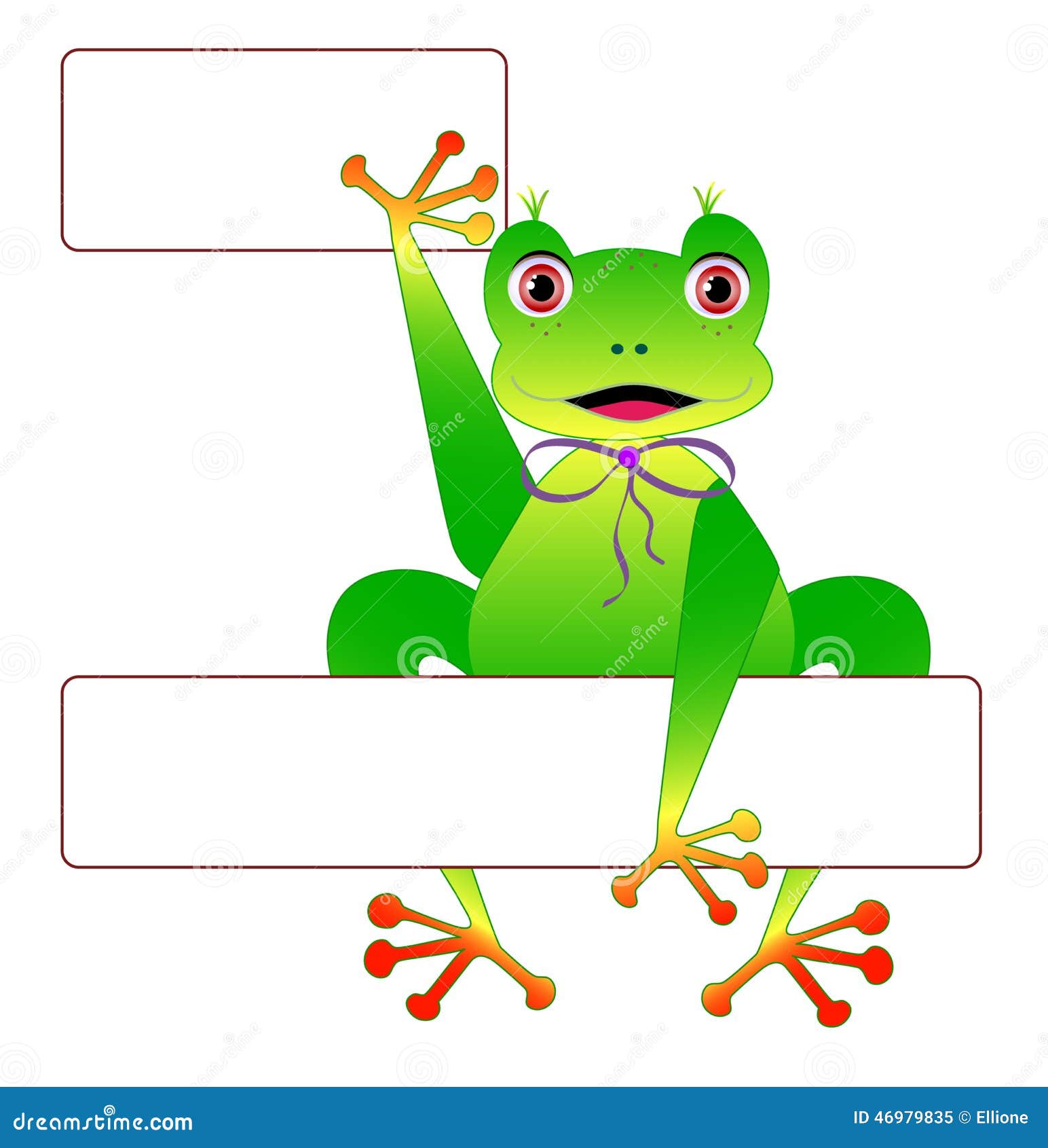 Frog with frames stock illustration. Illustration of communications ...