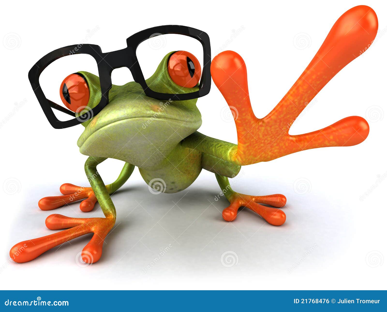 Frog with glasses stock illustration. Illustration of forest - 21768476