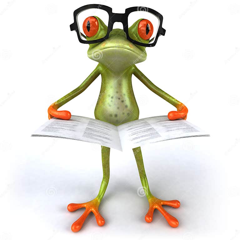 Frog with glasses stock illustration. Illustration of aqua - 9786979