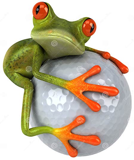 Frog and golf stock illustration. Illustration of sticky - 14861619