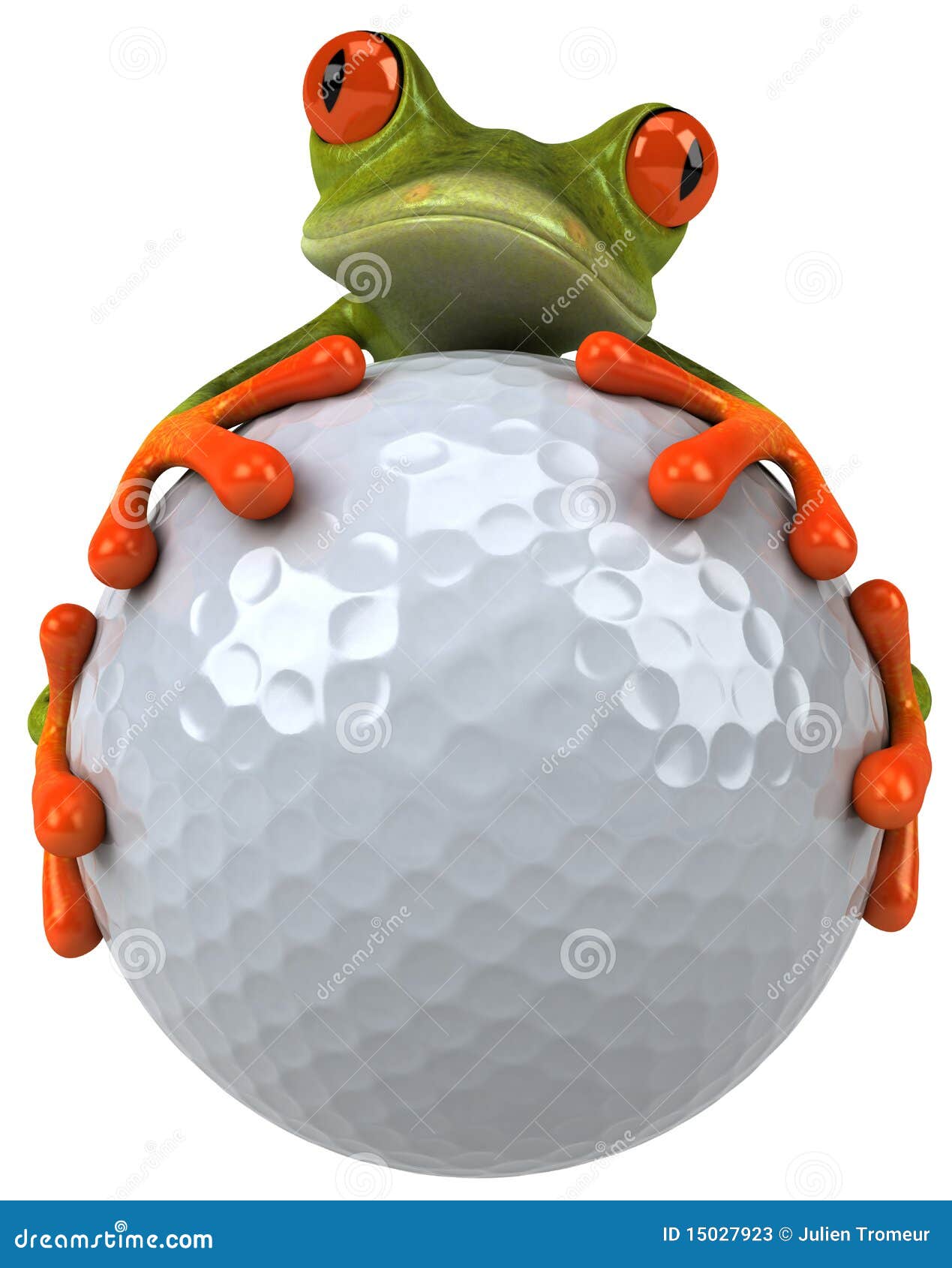 Frog and golf stock illustration. Illustration of ball - 15027923