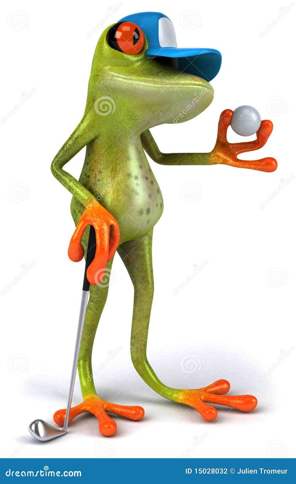 Frog and golf stock illustration. Illustration of tropics - 15028032