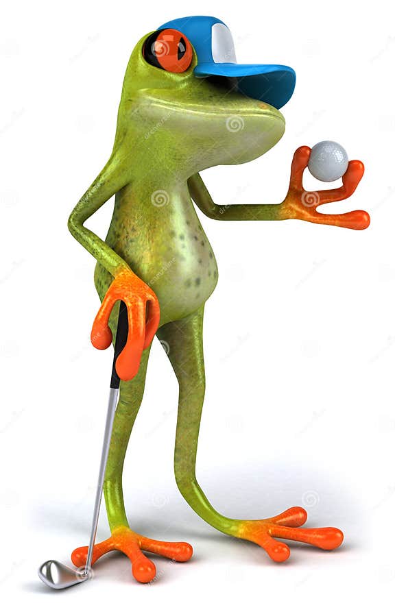 Frog and golf stock illustration. Illustration of tropics - 15028032