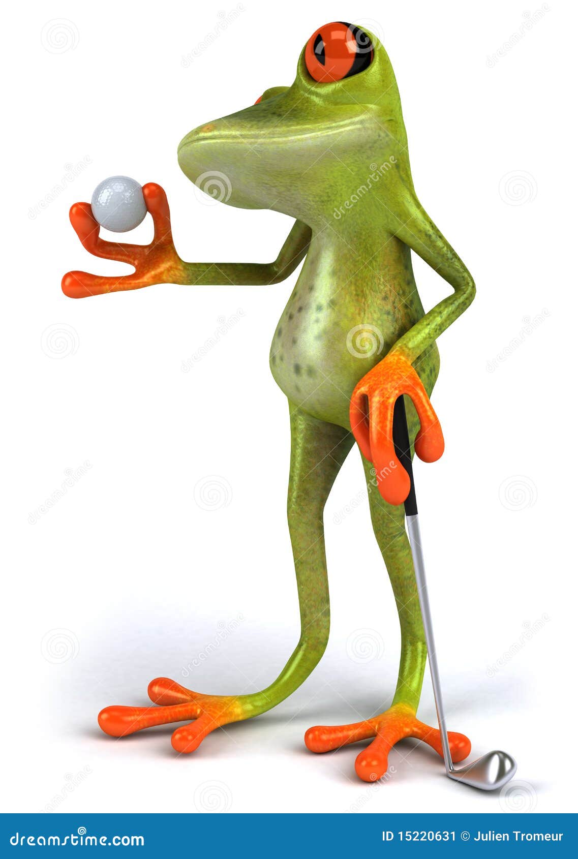 Frog and golf stock illustration. Illustration of sticky - 15220631