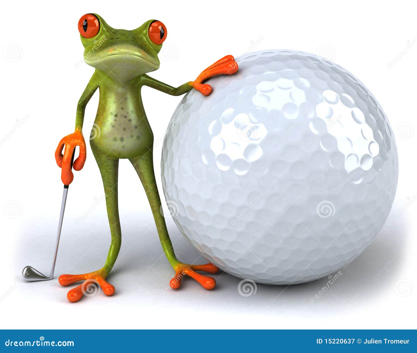 Frog and golf stock illustration. Illustration of tropics - 15220637
