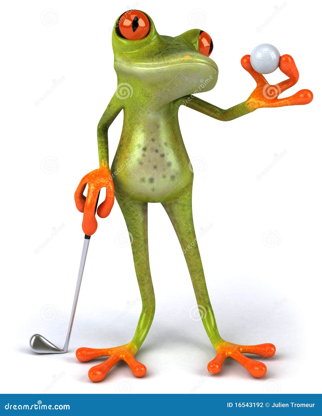 Frog and golf stock illustration. Illustration of amazonian - 16543192