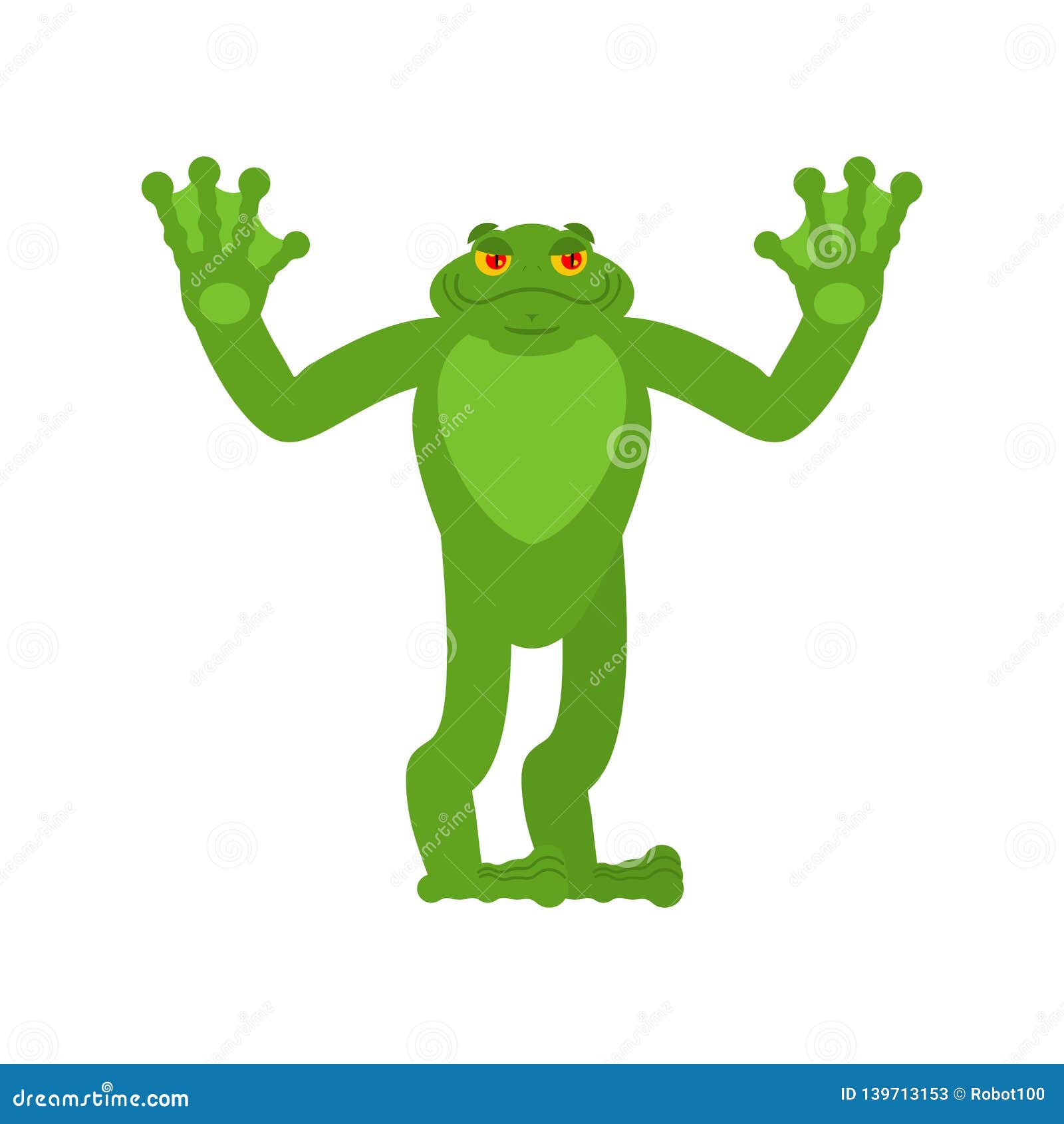 Frog Happy. Toad Merry Emotions. Anuran Joyful Stock Vector ...