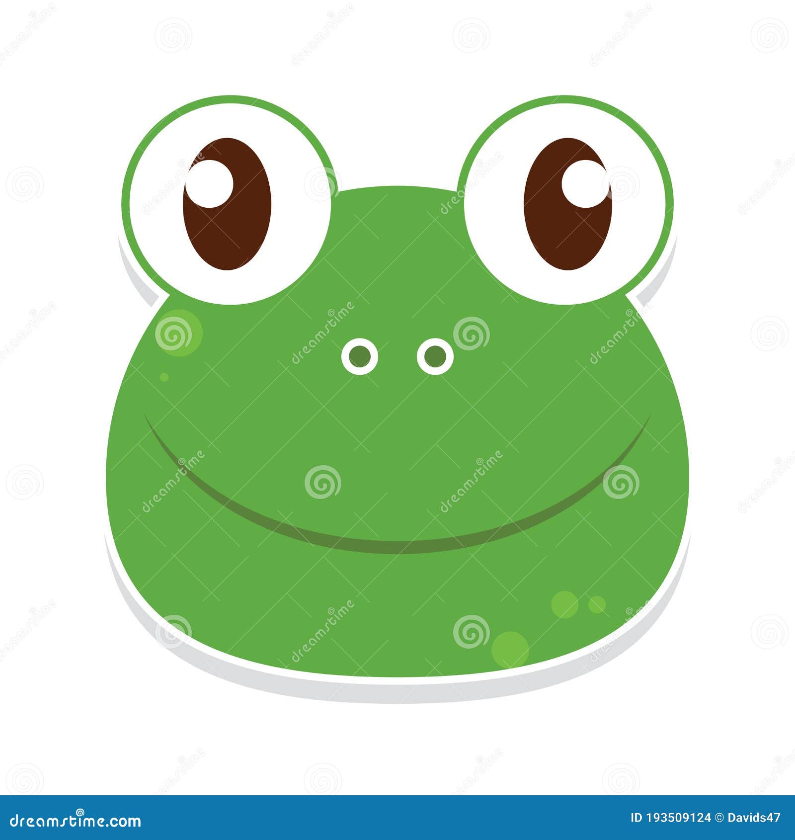 Frog Head Vector Illustration On White Background Royalty-Free Stock ...