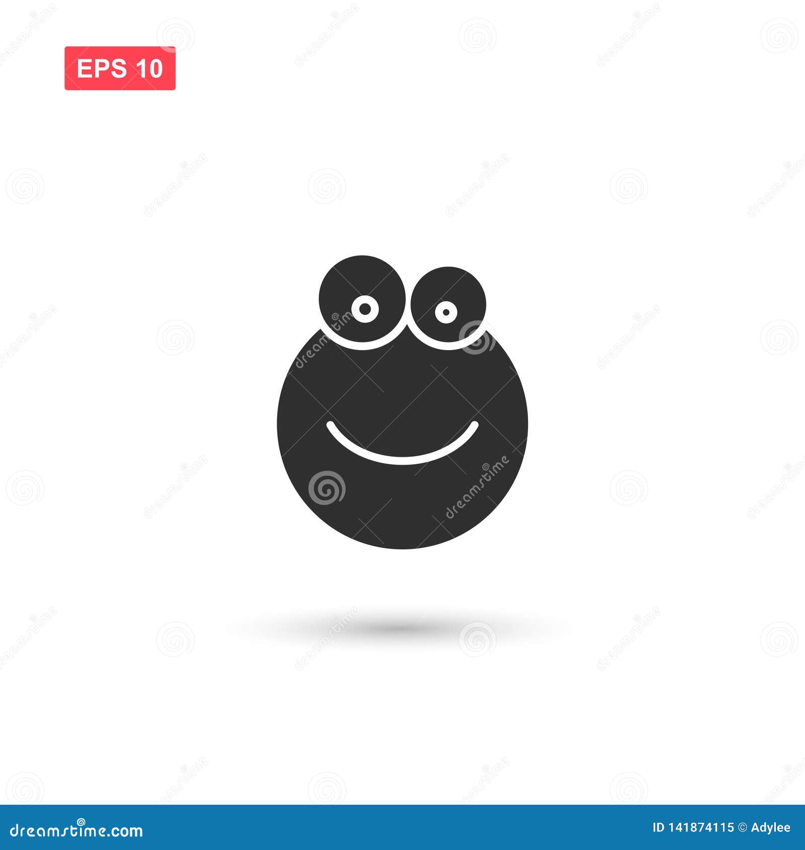 Frog Head Icon Vector Isolated Stock Vector - Illustration of outline ...
