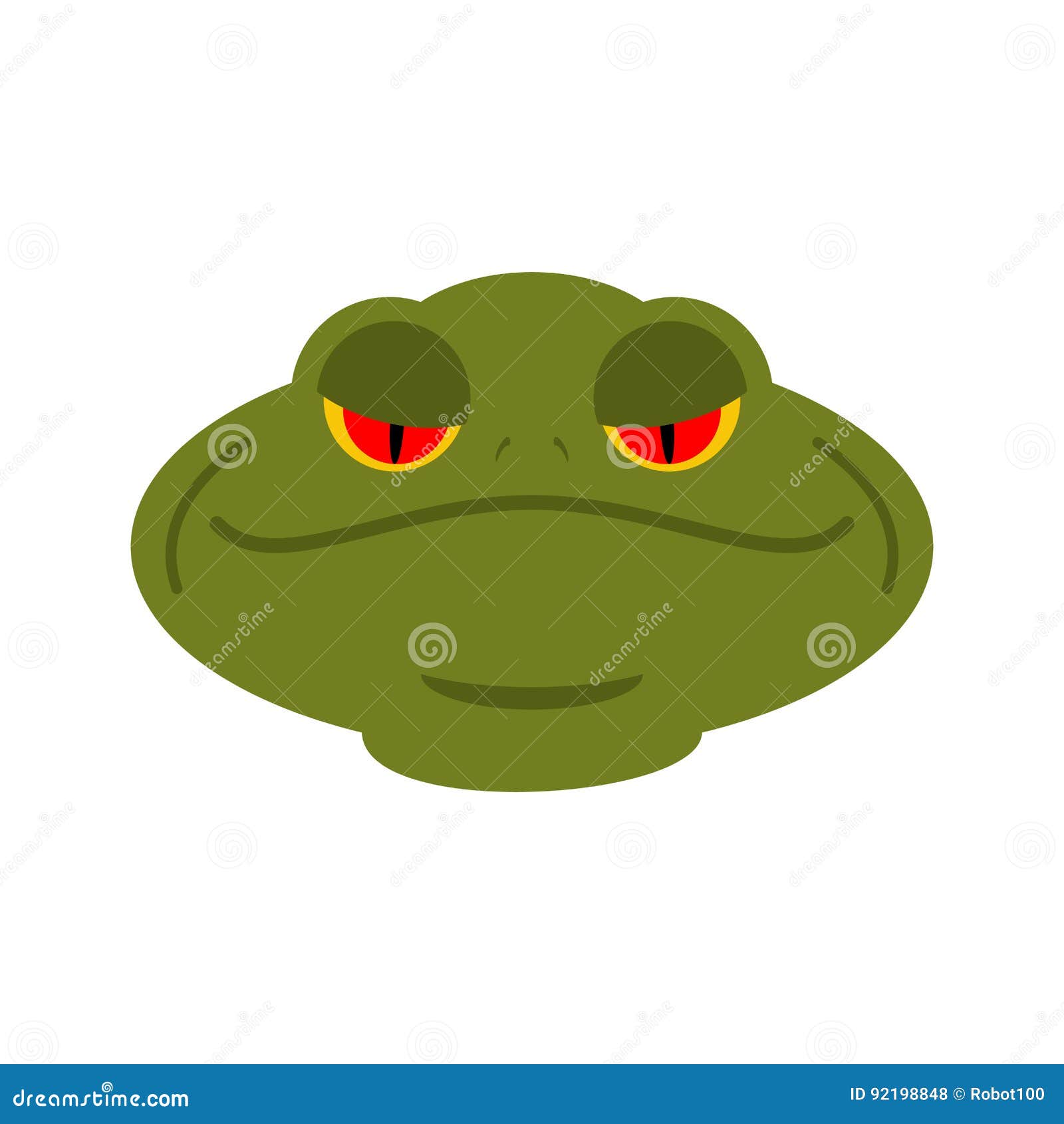 Frog Head Isolated. Face of Toad Stock Vector - Illustration of cartoon ...