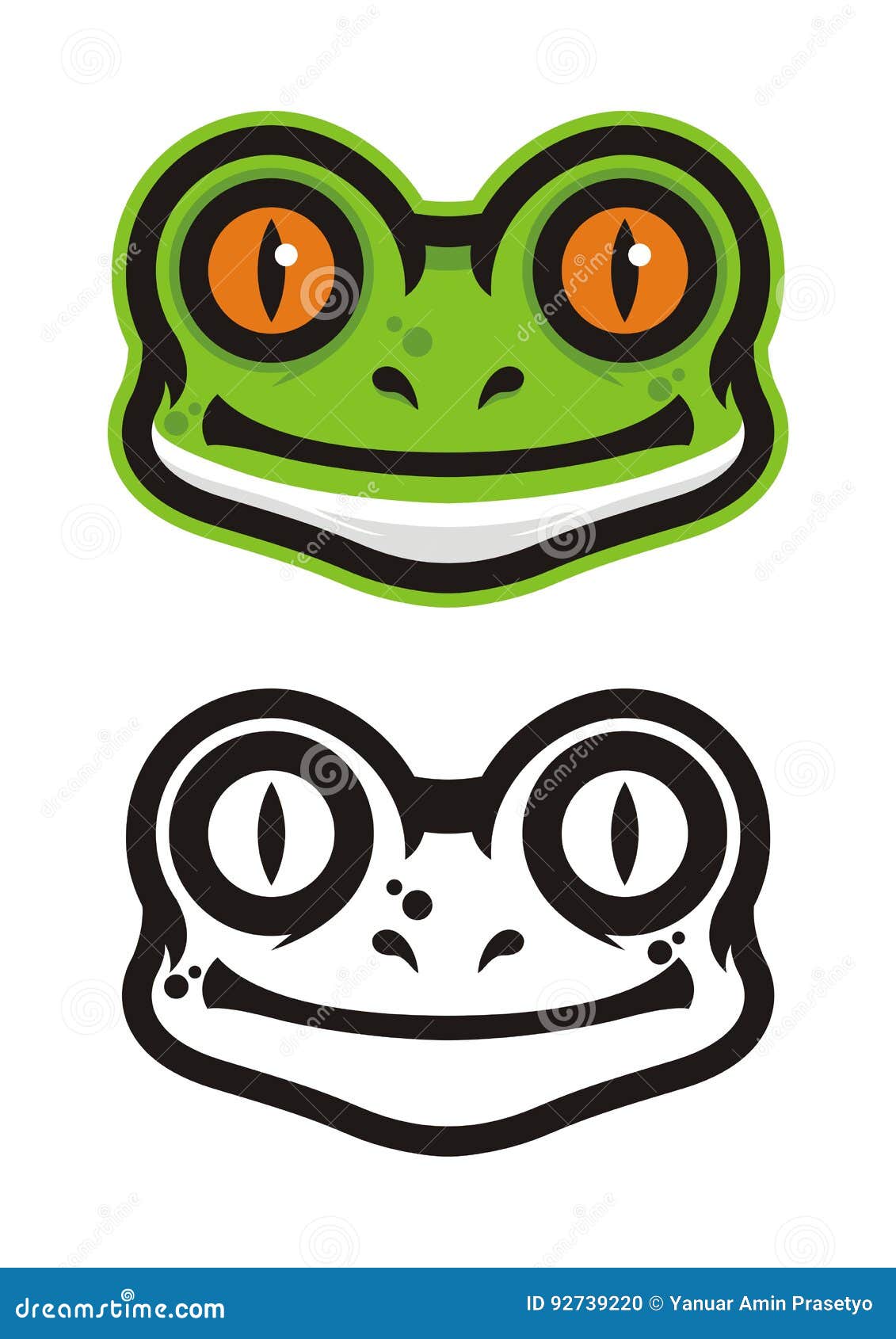 Frog Head Logo stock vector. Illustration of community - 92739220