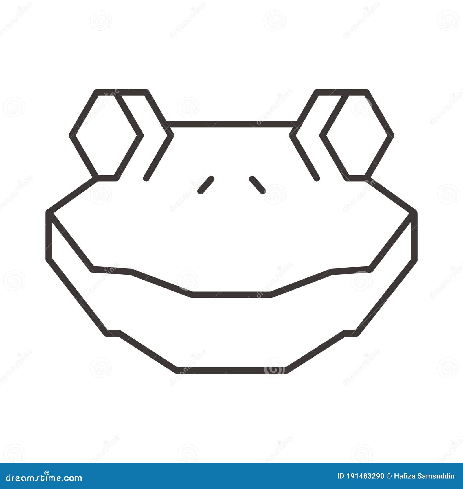 Frog Head. Vector Illustration Decorative Design Stock Vector ...