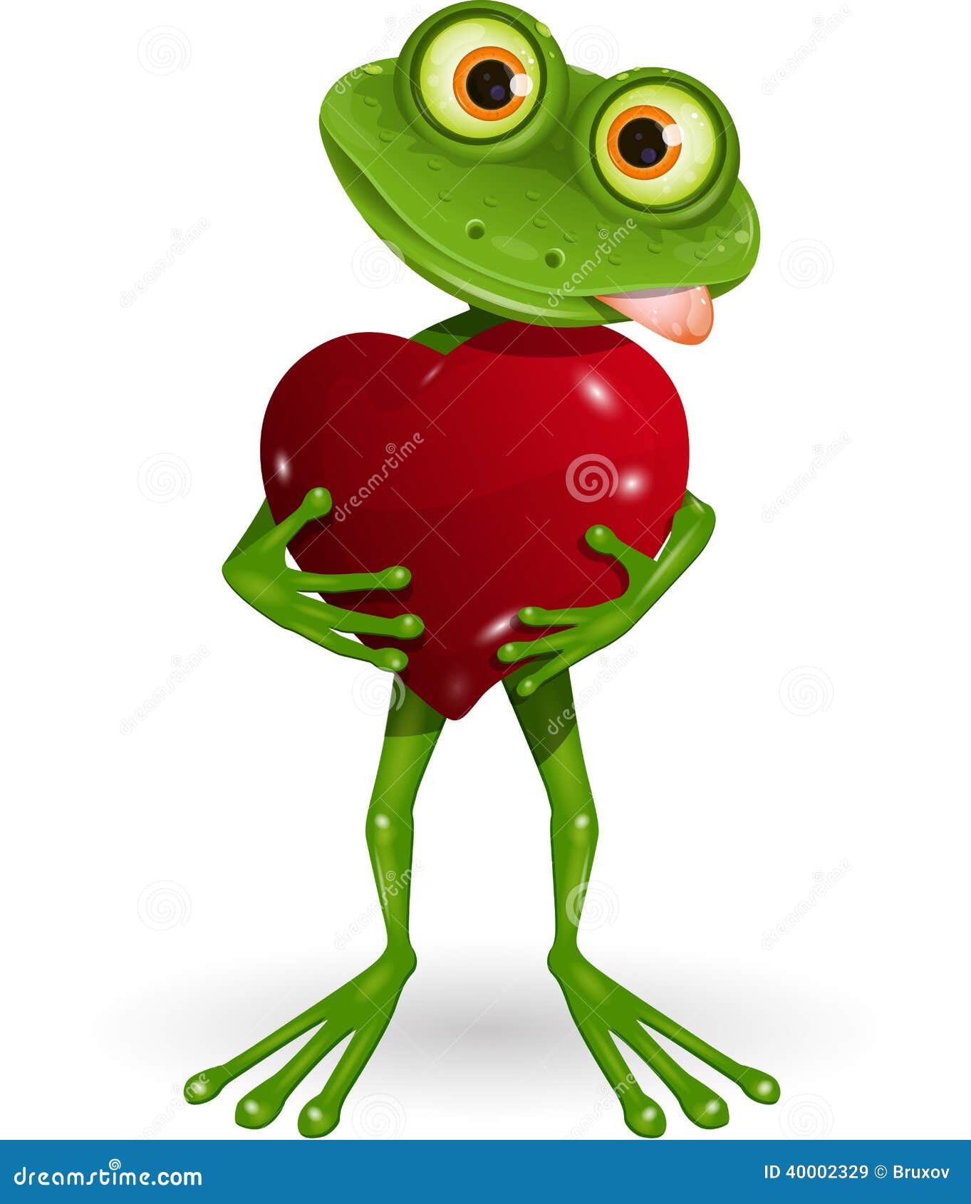 Heart Frog Cartoon Vector | CartoonDealer.com #12456039