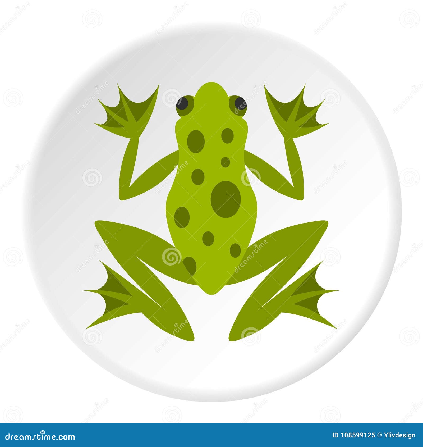 Frog icon circle stock vector. Illustration of forest - 108599125