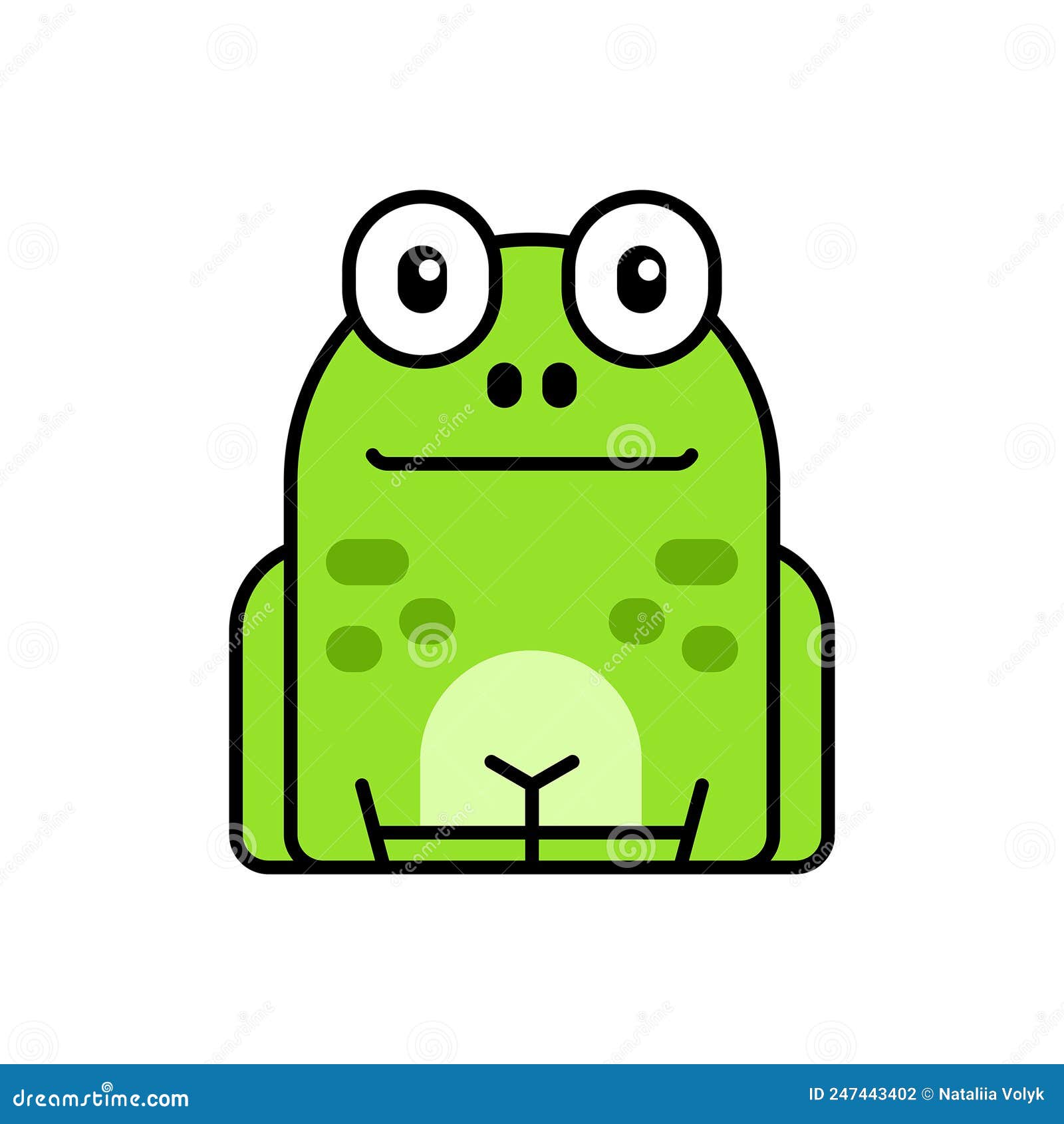 Frog icon stock vector. Illustration of symbol, white - 247443402