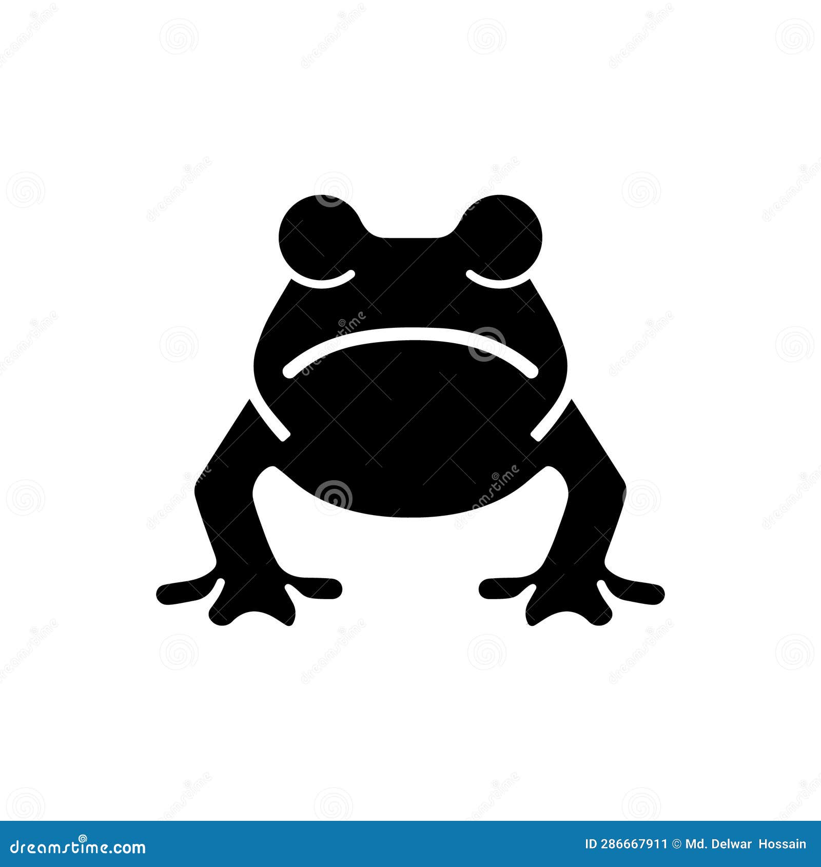 Frog icon stock illustration. Illustration of silhouette - 286667911
