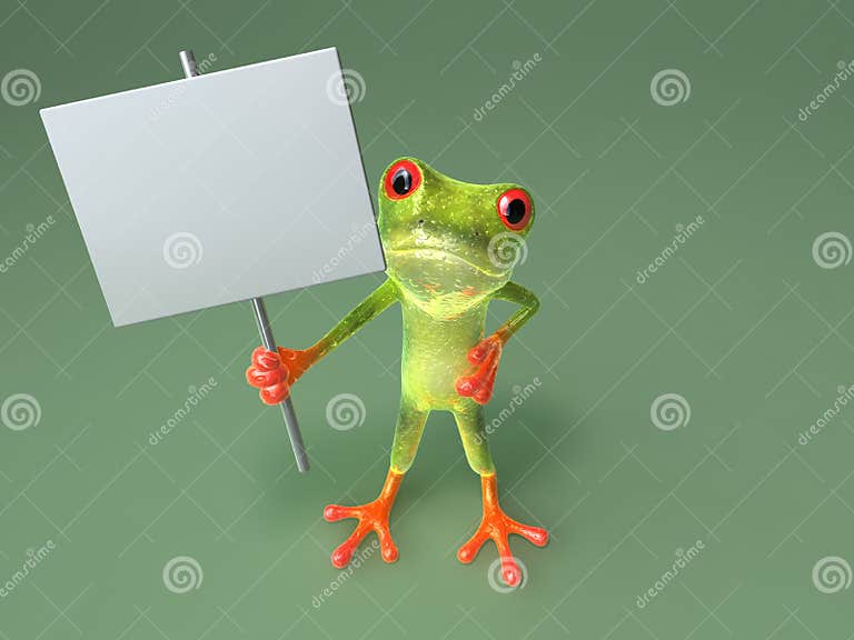 Frog : insert your text stock illustration. Illustration of message ...