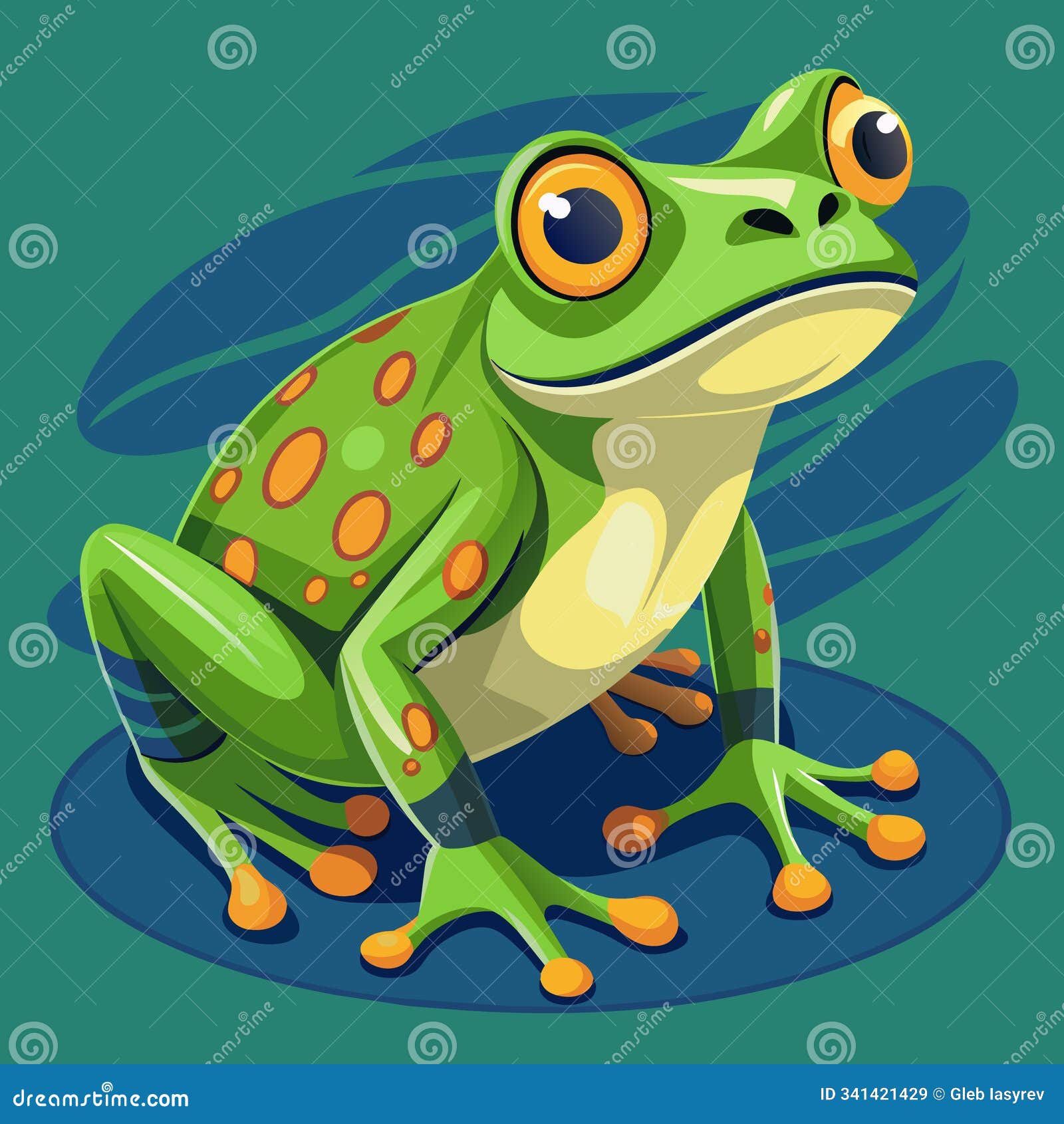 Frog Jumping Icon. Sequences or Footage for Motion Design. Cartoon Toad ...