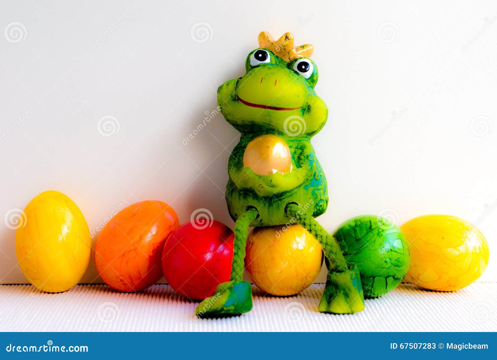 Frog King on eggs stock image. Image of - 67507283