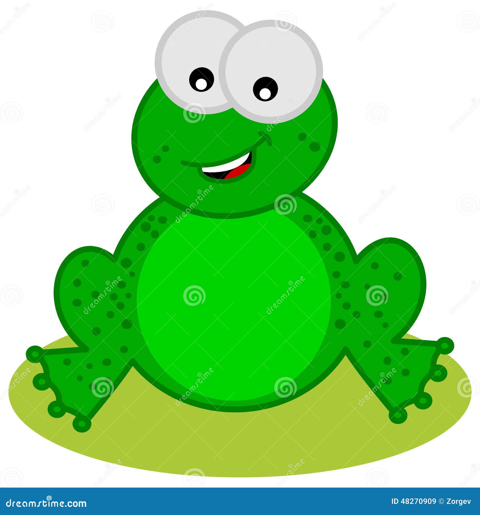 Frog Sat On A Lily Pad Stock Image | CartoonDealer.com #198596893