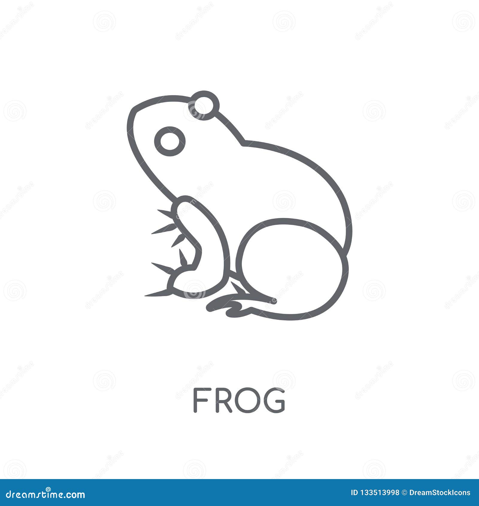 Frog Linear Icon. Modern Outline Frog Logo Concept on White Back Stock ...