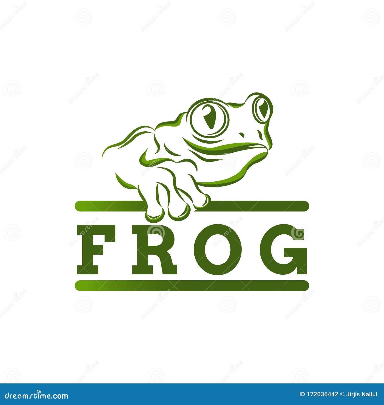 Frog Logo Design Vector Symbol Toad Stock Vector - Illustration of ...