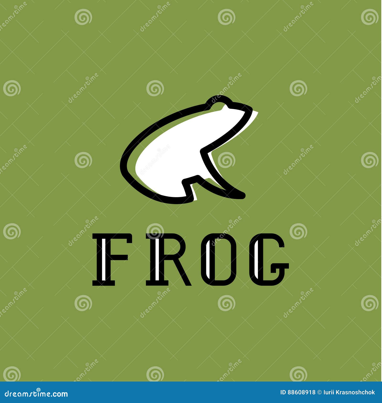 Frog Logo Illustration Sign Mark Vector Trend Stock Vector ...
