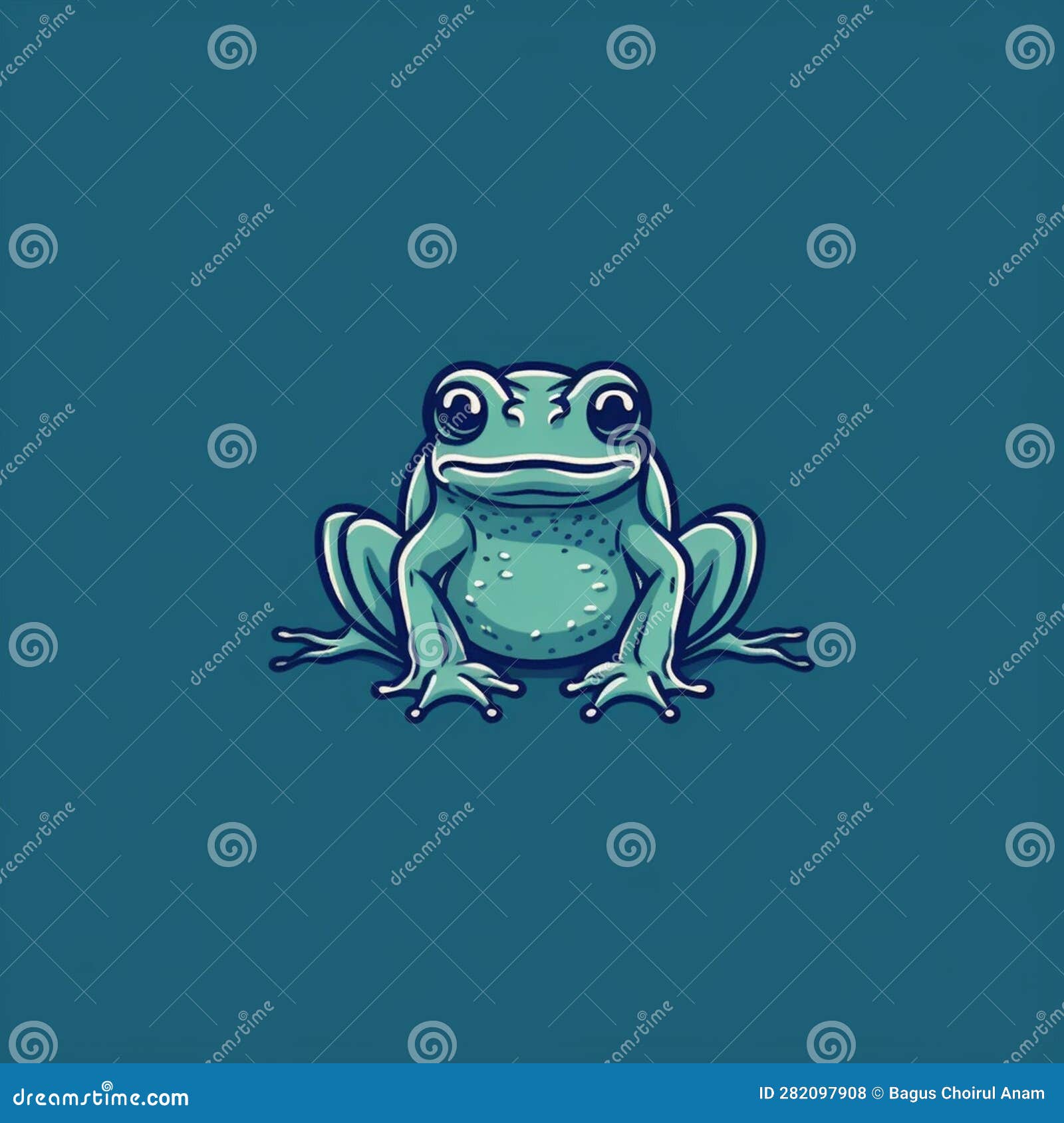 Frog logo Simple drawing stock illustration. Illustration of charming ...