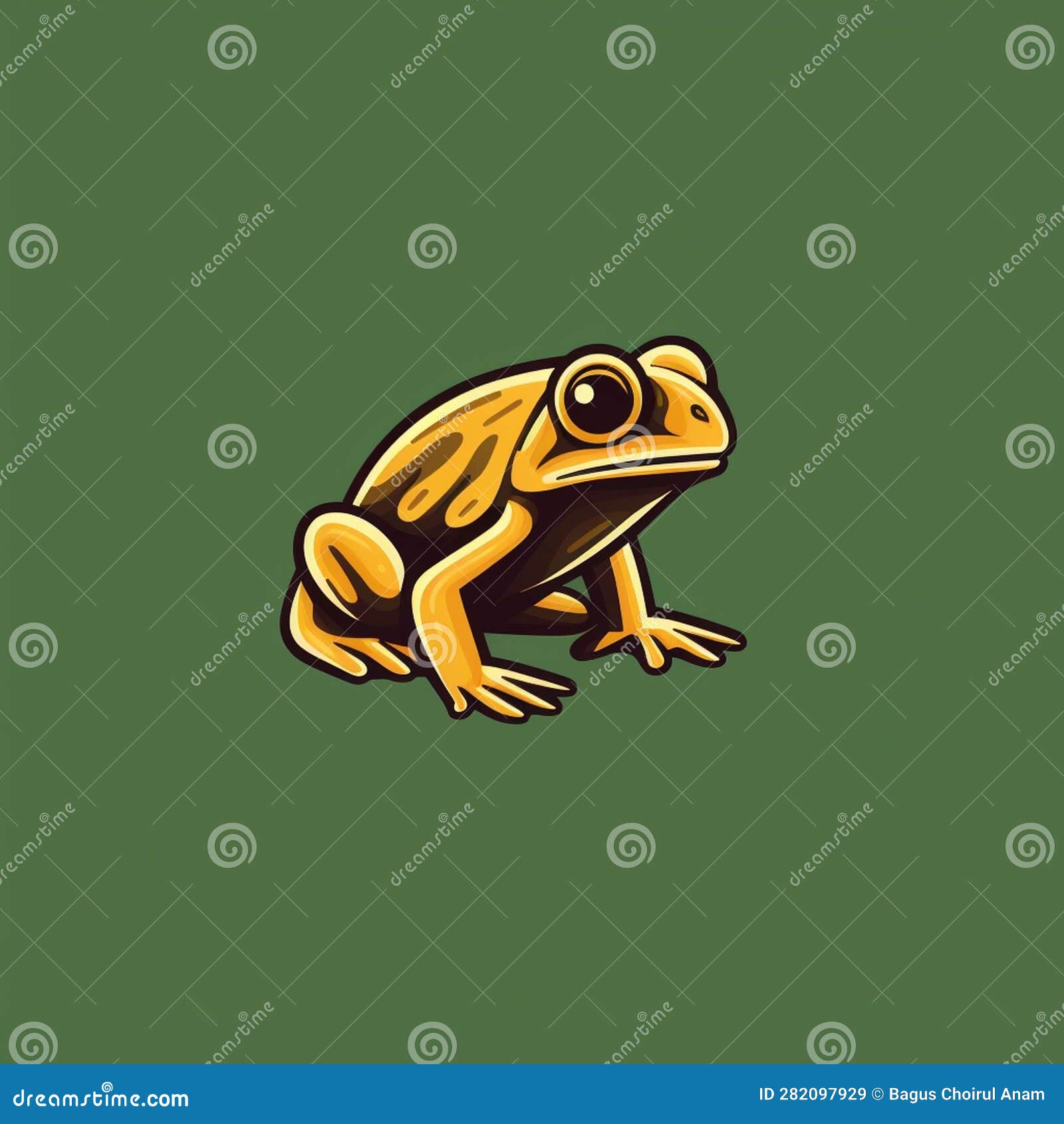 Frog logo Simple drawing stock illustration. Illustration of ...