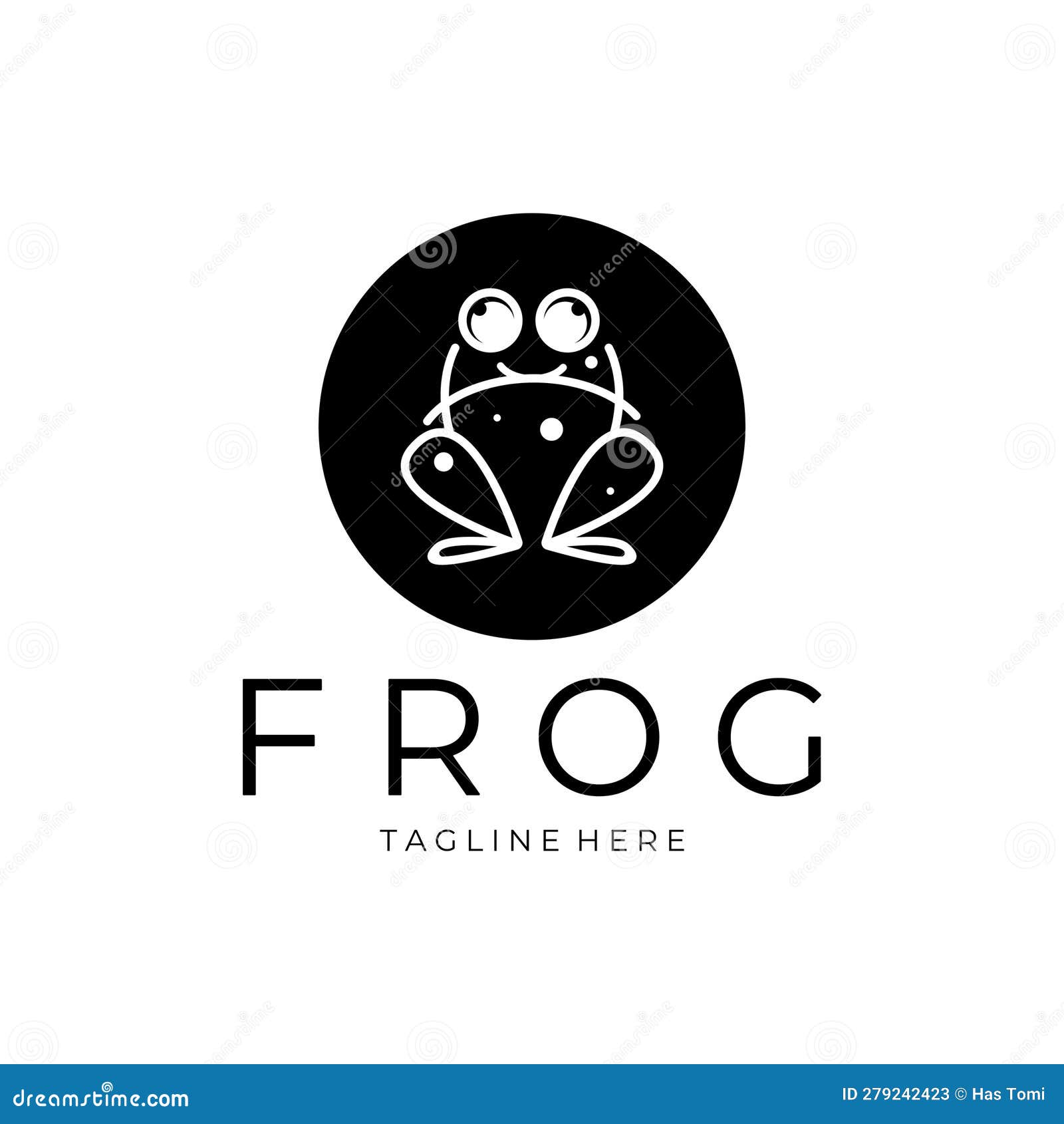 Frog Logo Simple Vector Design Template Stock Vector - Illustration of ...