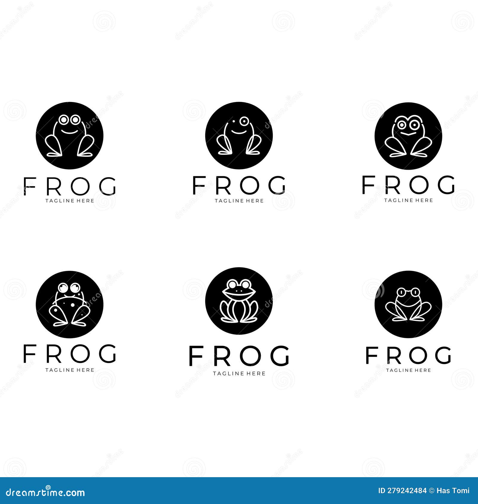Frog Logo Simple Vector Design Template Stock Vector - Illustration of ...