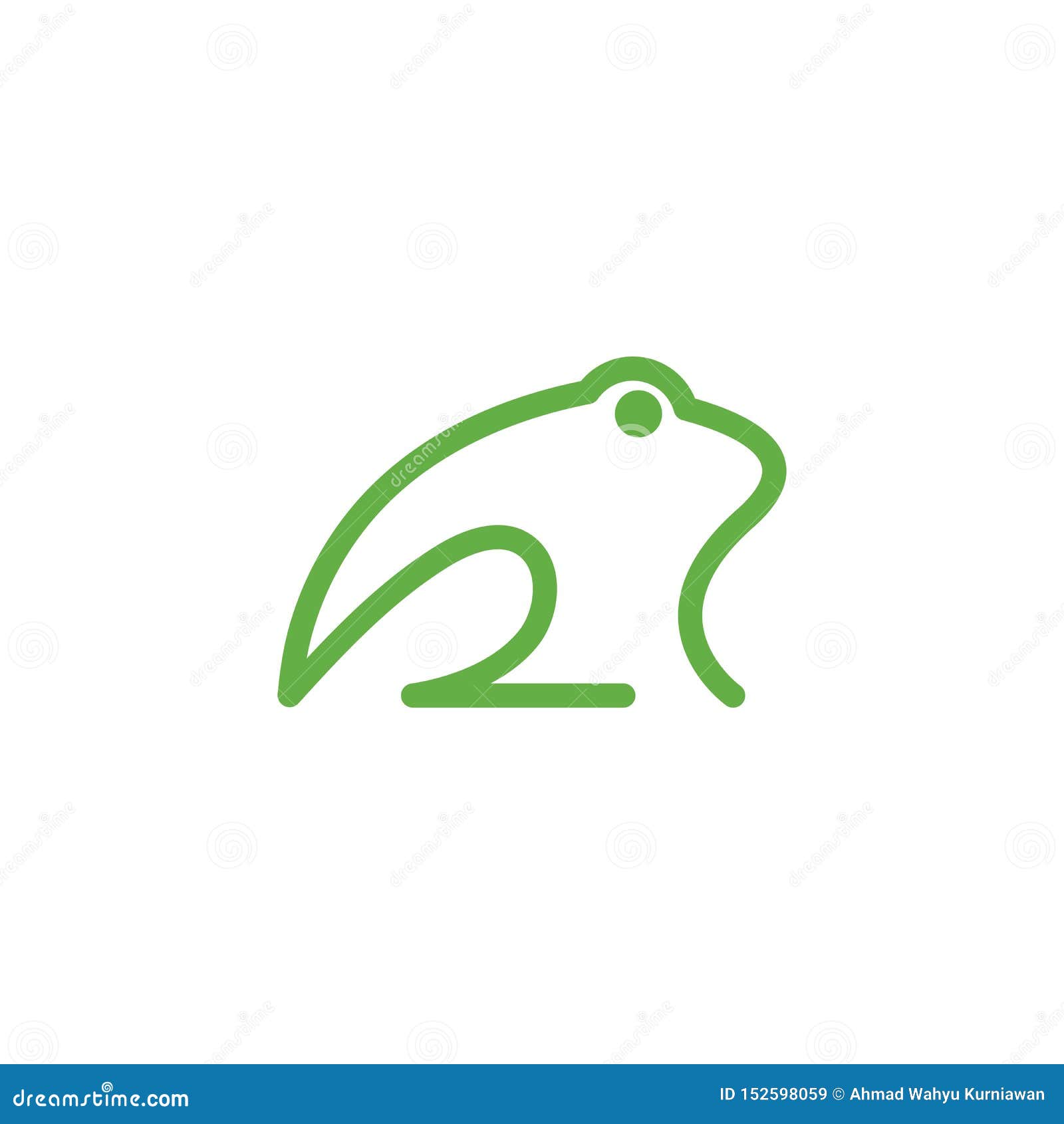 Frog Logo Template stock vector. Illustration of amphibian - 152598059